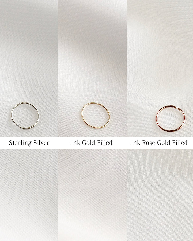 Snug Nose Ring Hoop | 6mm 7mm 8mm 9mm Simple Thin Nose Hoop | IB ...